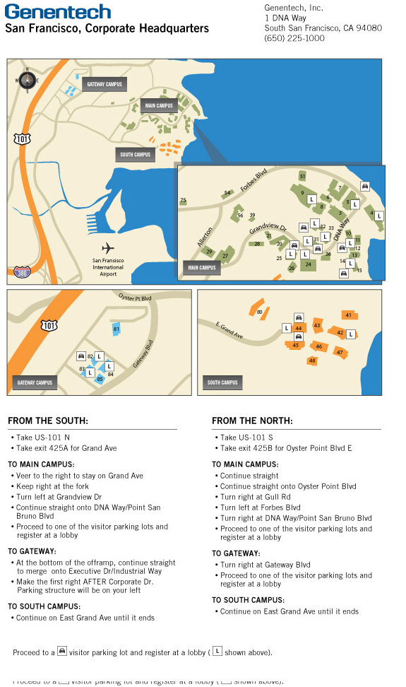 Genentech South San Francisco Map - United States Map